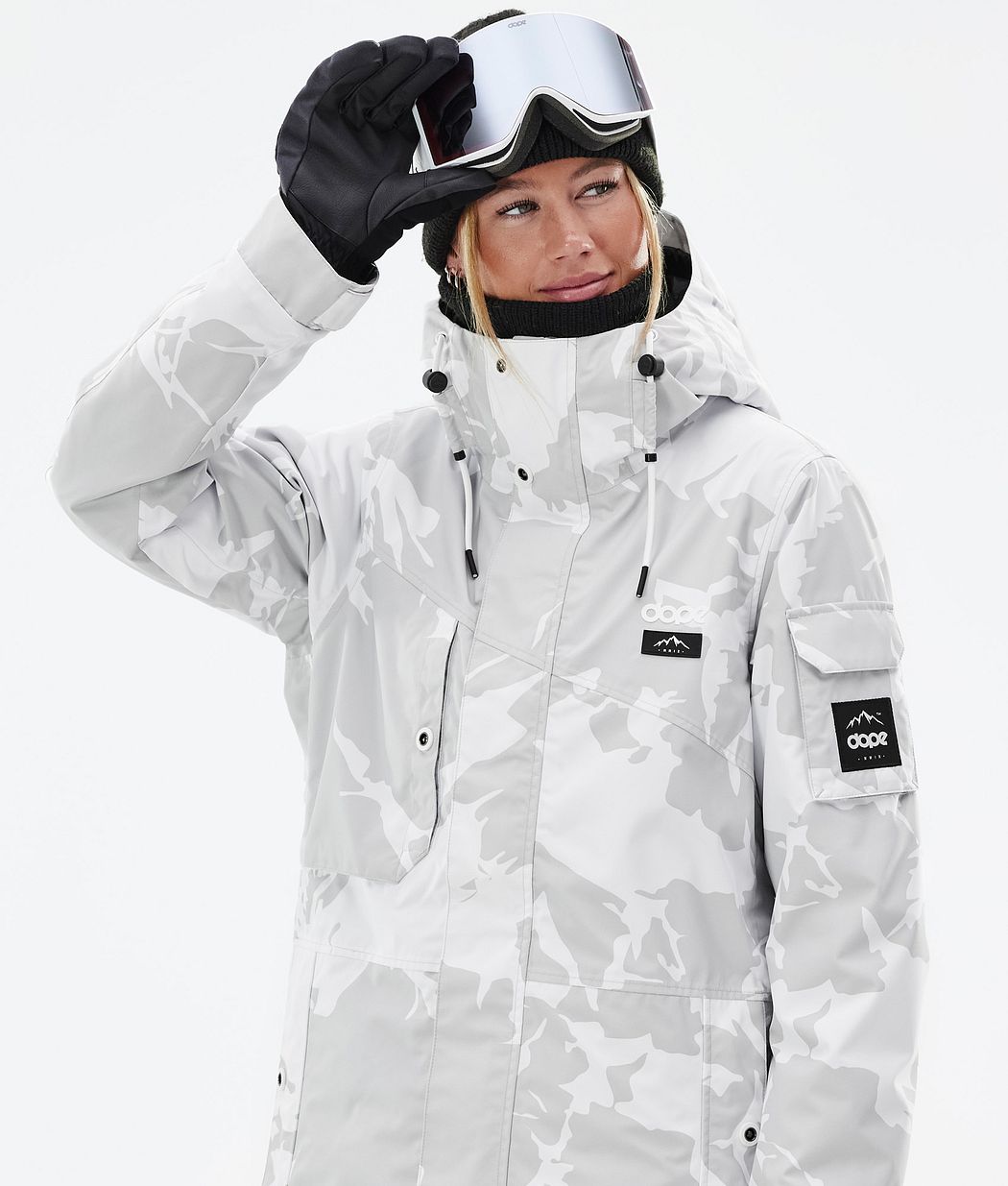 Dope Adept W Skijacke Damen Grey Camo - Grau | Ridestore.de