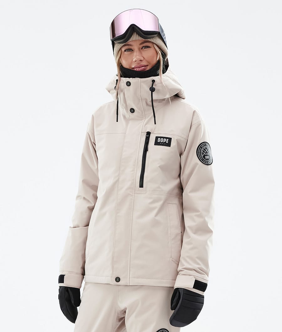 Dope Blizzard W Full Zip Snowboardjacke Damen Sand - Beige | Ridestore.de