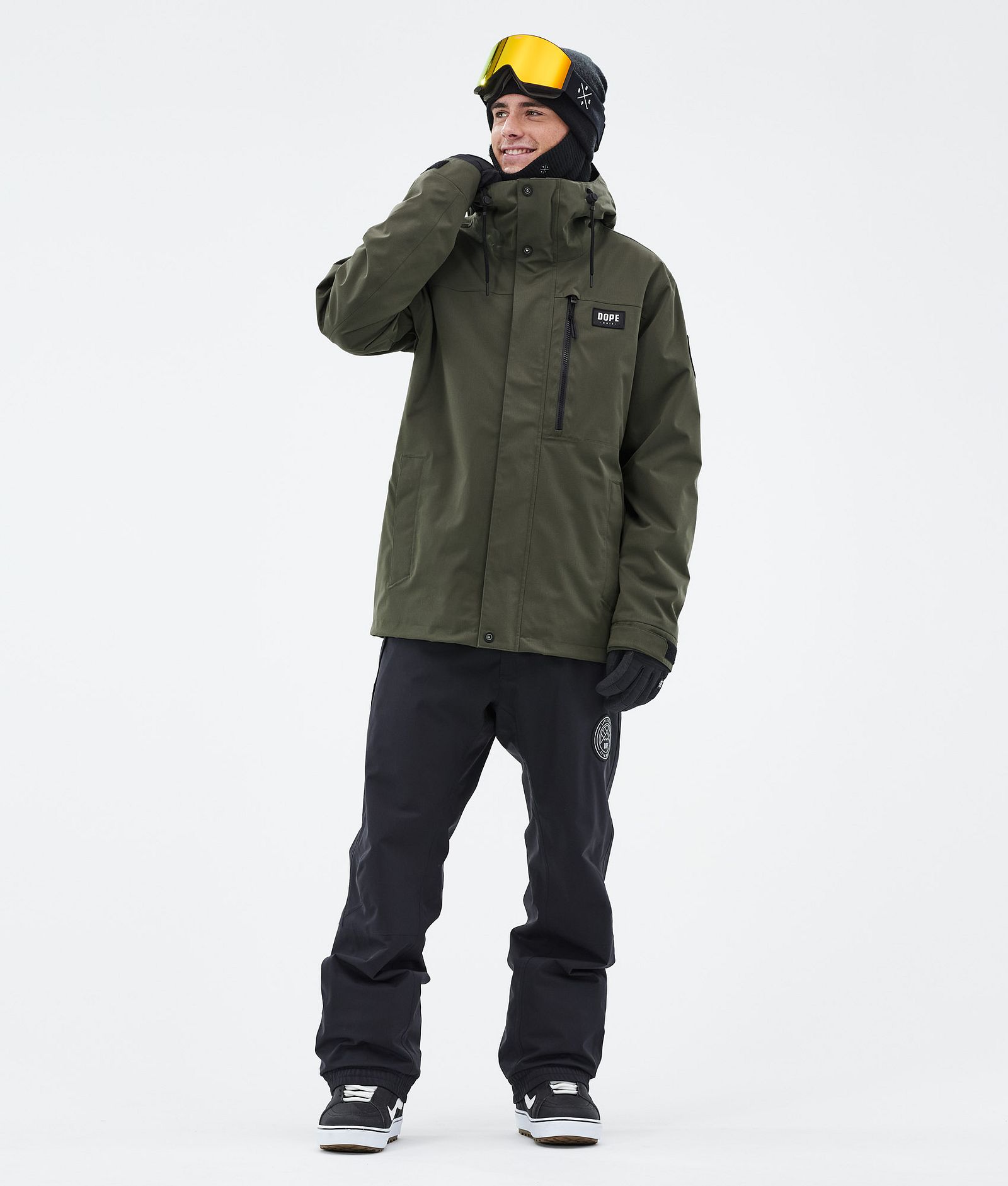 Dope Blizzard Full Zip Snowboard Outfit Herren Olive Green/Black - Grün ...